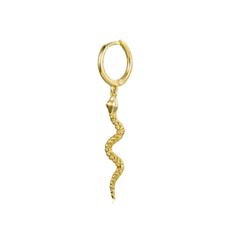 Single Snakey Ørering 18K Forgyldt – Lindebæk smykker